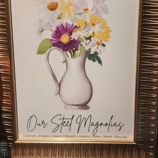 Birth Flower Family Bouquet Digital Art - 8x10 Printable File - Etsy