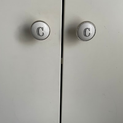 Alphabet Letter & Number Ceramic Cupboard Knobs - Etsy