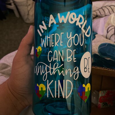 Autism Water Bottle Trackermotivational Water Bottle Water - Etsy