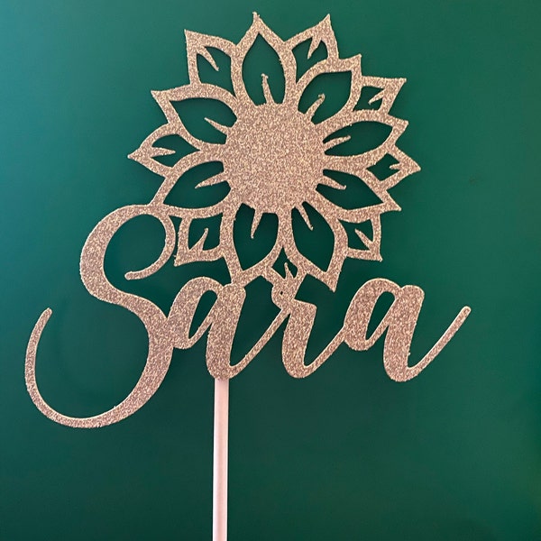 Custom Sunflower Cake Topper, Sunflower Party Decorations, Sunflower ...