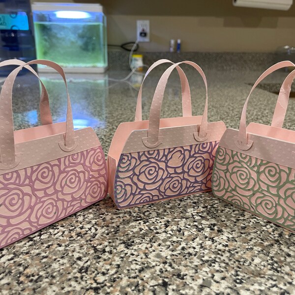 3D Paper Purse Template, 3D Paper Purse Gift Box, 3D Treat Holder, 3D ...