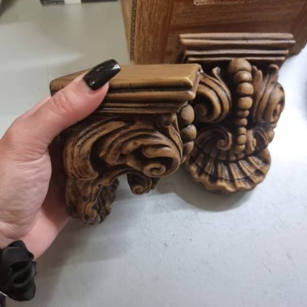 Medieval Corbel for Wall Decoration Shelf Candle Holder Wooden ...