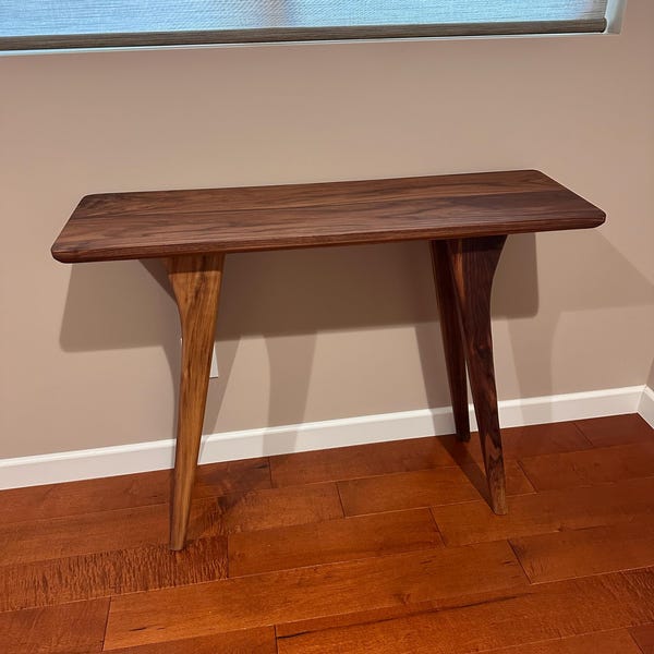 Solid Wood Console Table, Stylish Wooden Entry Table - Etsy