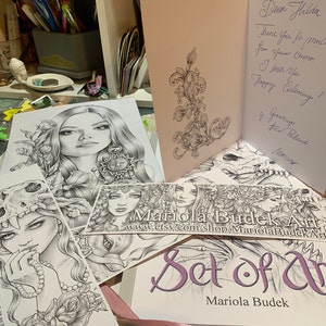 Set of Art Mariola Budek Coloring Book Kids Artist - Etsy
