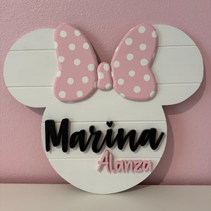 Mickey Mouse Sign Mickey Name Sign Custom Mickey Sign Disney Nursery ...