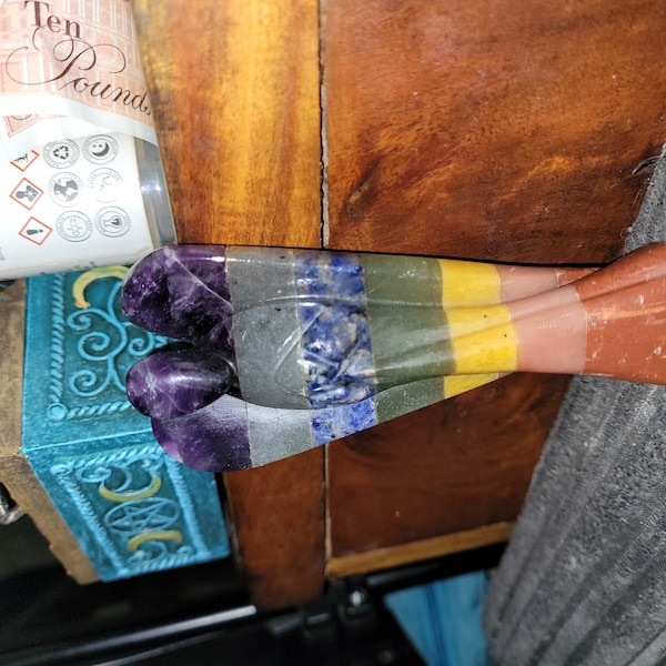 Titanium Rainbow Aura Quartz Handmade Arrow Crystal Hand Knapped ...