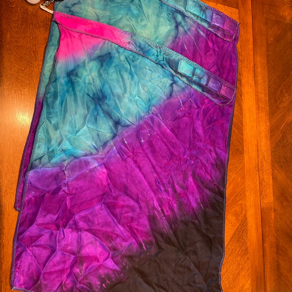 Weighted Flags UV Glow Hand Dyed Silk Spin Flags Made to Order. Perfect ...