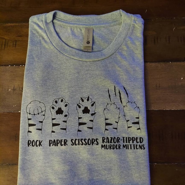 Rock Paper Scissors Svg, Razor Tipped Murder Mittens, Cat Paw Svg ...