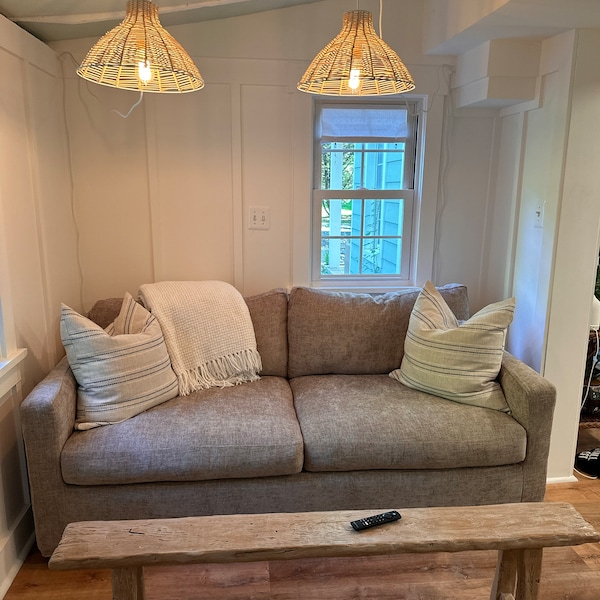 Wood Noodle Skinny Bench 4ft X 7 X 18 Weathered Blonde Driftwood Rustic ...