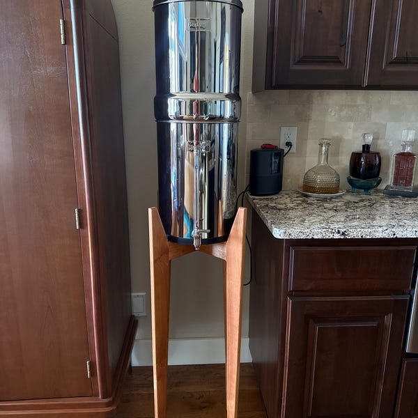 Water Filter Floor Stand With Optional Drink Shelf, Tall Stand, Berkey ...