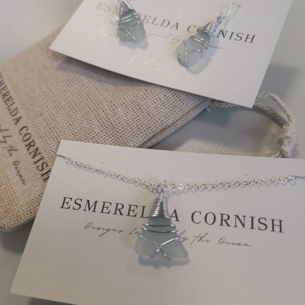 Cornish Sea Glass Sterling Silver Earrings / Handmade Jewelry From ...