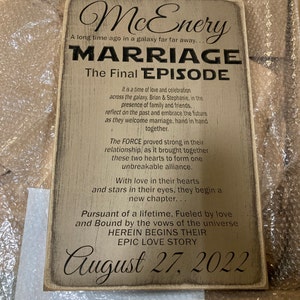 Personalized Carved Wooden Sign marriage the Final - Etsy