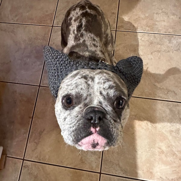 CROCHET PATTERN Frenchie Ear Warmer With Tassels - Etsy