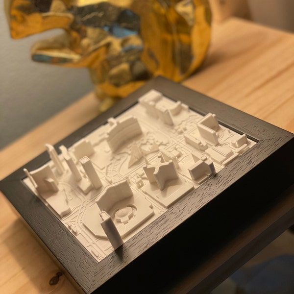 Custom 3D City Model Unique Decor Architectural Sculpture Personalized ...