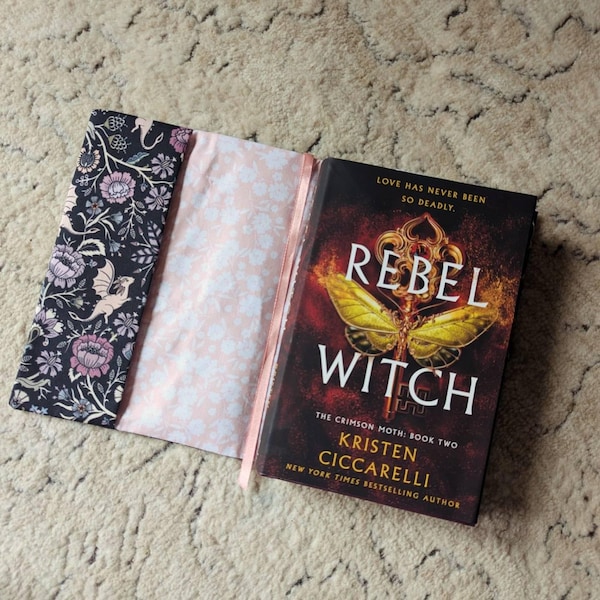 Reversible Book Cover Adjustable Bible Pouch Reusable Fabric Dust ...