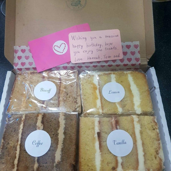 Letterbox Cake Slices SPECIAL FLAVOURS Birthday Cake 4 Cake Slices ...