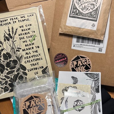 When We Drop Fear Quotes Bell Hooks. Lino Style Illustration - Etsy