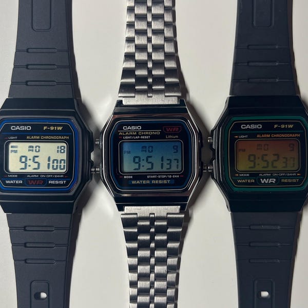 Casio F-91W Monochrome Gradient Filter Screen - Etsy