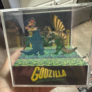 Godzilla Monster of Monsters Vs. Mechagodzilla Shadow Box Diorama Decor ...