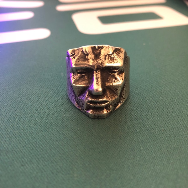 Oxidized Sterling Silver Human Face Ring - Artisan Statement Jewelry - Etsy