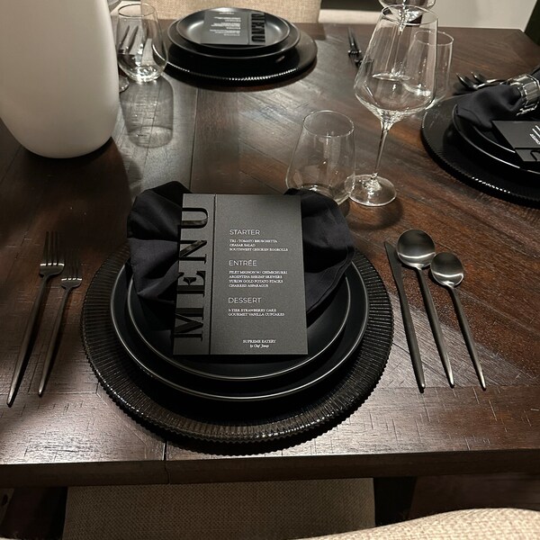 Event Bar Menu, Wedding Bar Menu, Double Layered Menu, Acrylic Menu ...