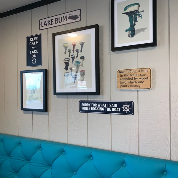 Funny Dock Sign, Boat Dock Sign, Dads Boat Decor, Boating Humor ...