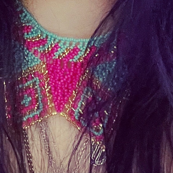 Lovely Beaded Native Tribal Indigenous Collar Necklace Cleopatra ...