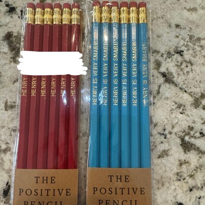 Personalized Gold Foil Stamped Notecard and Pencil Gift Set, Thank You ...