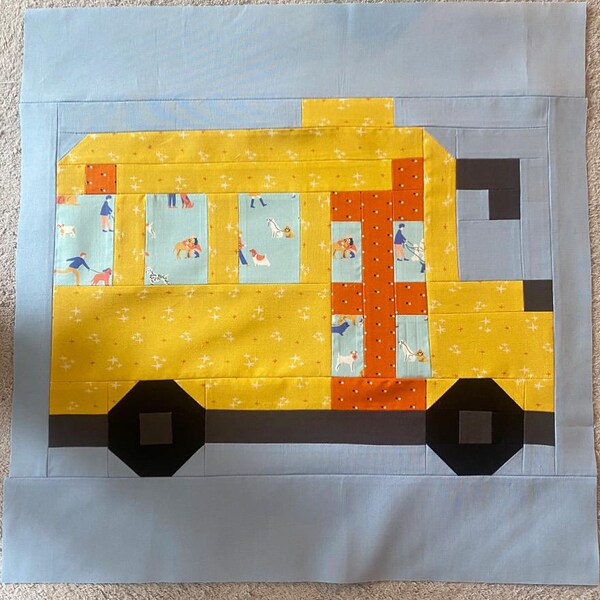 PDF Quilt Block Pattern – Schoolbus – Vehicle Quilt - Etsy