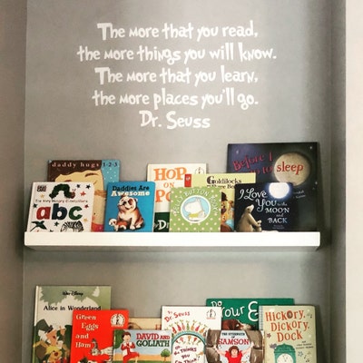 Dr. Seuss the More That You Read Vinyl Wall Decal - Etsy