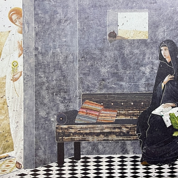 Annunciation, Original Giclee Full Colour Print on Canvas of Modern ...
