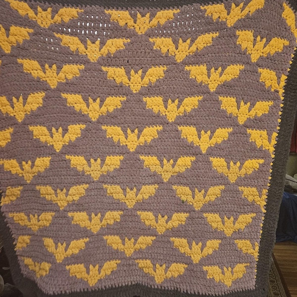 Batty Mosaic Crochet Pattern Bat Chart by Sixel Design - Etsy