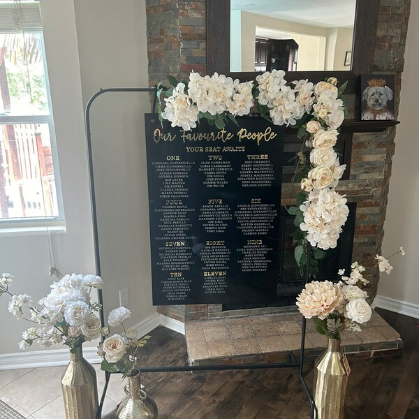 Acrylic Wedding Seating Chart - Table Seating Chart - Alphabetical ...