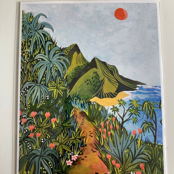 Napali Coast: Wall Art, Art Print, Napali, Hawaii, Kauai, Tropical Art ...