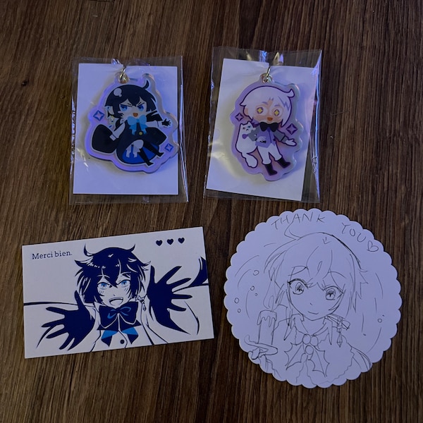 Yuma, Makoto, Shinigami, Halara, RAIN CODE Acrylic Charms Figure 7cmh ...