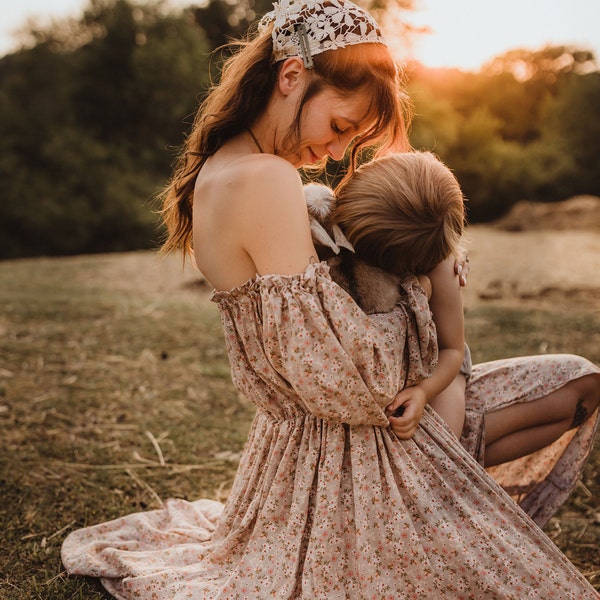 Florence Women's Boho Dress | Floral Vintage Dress for the Maternity ...