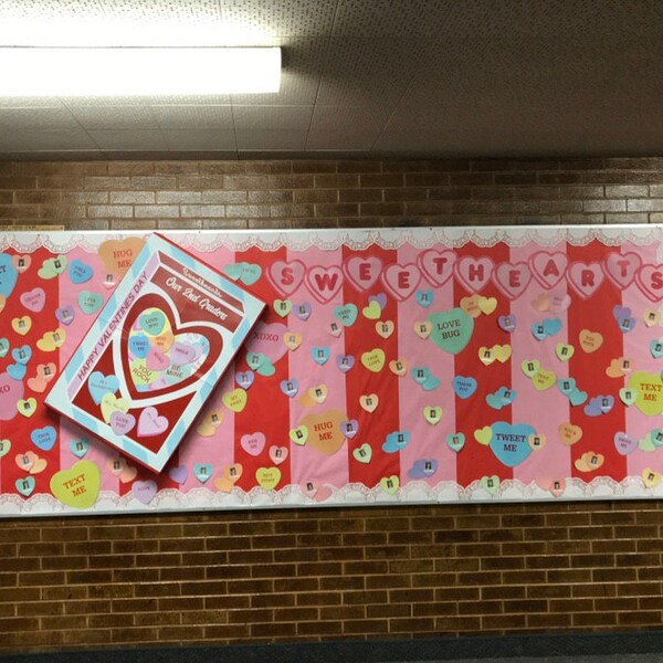 Candy Hearts Alphabet Clipart - Valentine Letters, Pink Digital ...