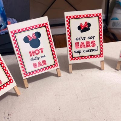 Printable Set of Mickey Mouse Party Signs, 5x7 and 8x10 INSTANT ...