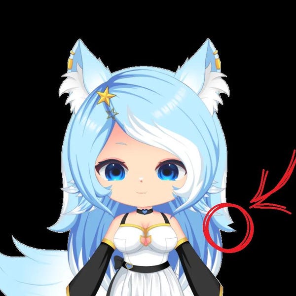 Chibi Vtuber Model, Chibi Anime Model, Furry Vtuber With Rigging ...