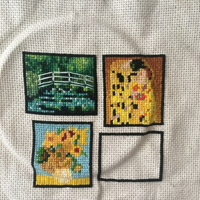 Monet Japanese Bridge Small Mini Art Cross Stitch Pattern - Etsy