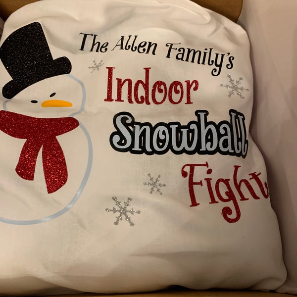 Snowball Fight ~ Personalized Snowball Fight ~ Anytime Indoor Fun!!! - Etsy