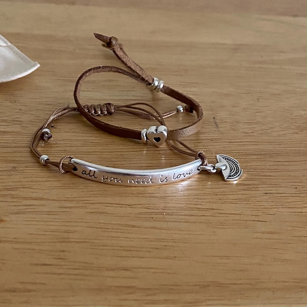Antique Silver MOTTO Engraved Cuff, Stacking Wristband Personalized ...