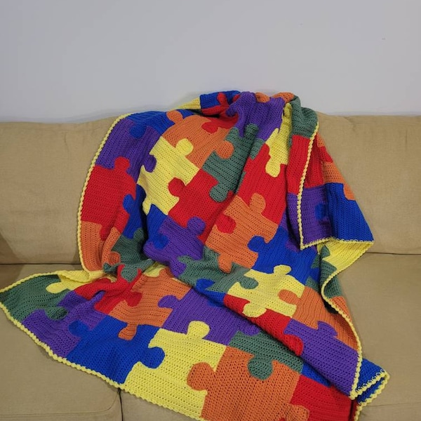 Puzzle Me Happy - Crochet Blanket Pattern - Etsy