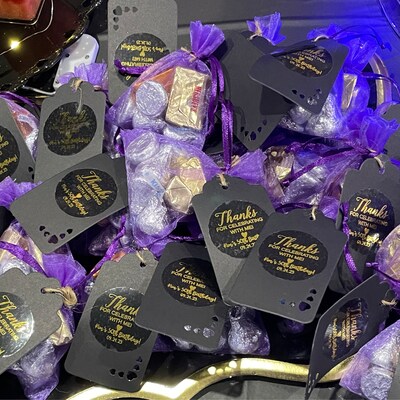 Thanks for Celebrating With Me Foil Stickers Personalized Foil Stickers ...