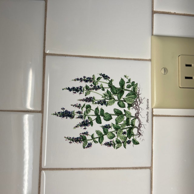 Herb Ceramic Tile Design