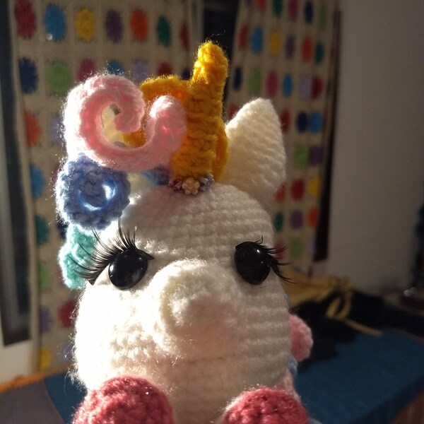 Elfin Thread Lily Rainbow Cheeks the Chibi Unicorn Amigurumi PDF ...