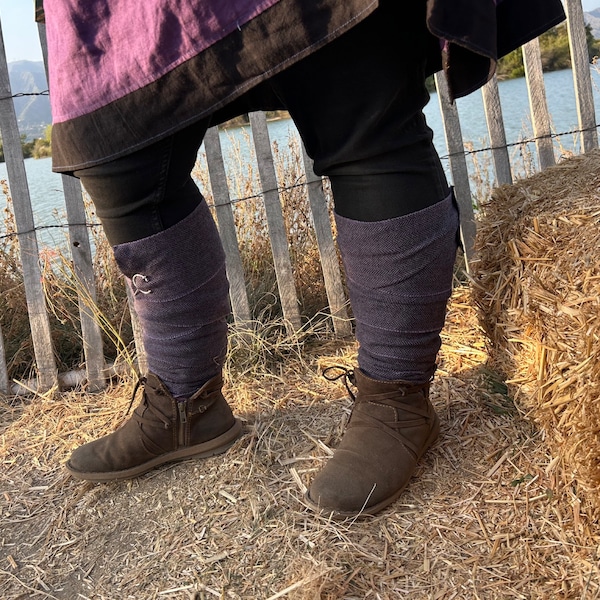 Winingas - Viking - Norse - Anglo-saxon Leg Wraps Purple Lavender Black ...