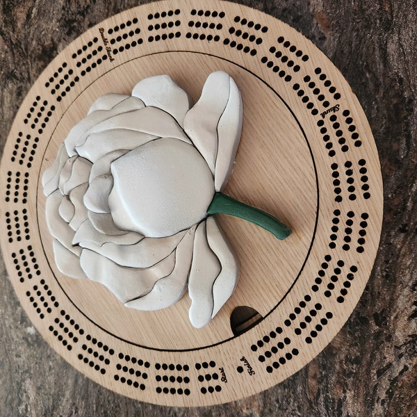 Round Cribbage Board With Storage Compartment - Etsy