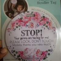 Flower Tag Please Look Don't Touch girl Preemie Sign - Etsy