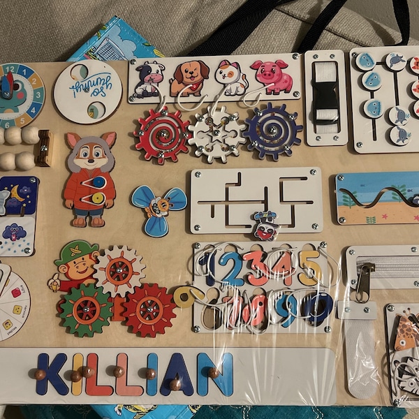 LARGE Busy Board Toddler, Montessori Toys, 1st Birthday Gift, Toddler ...